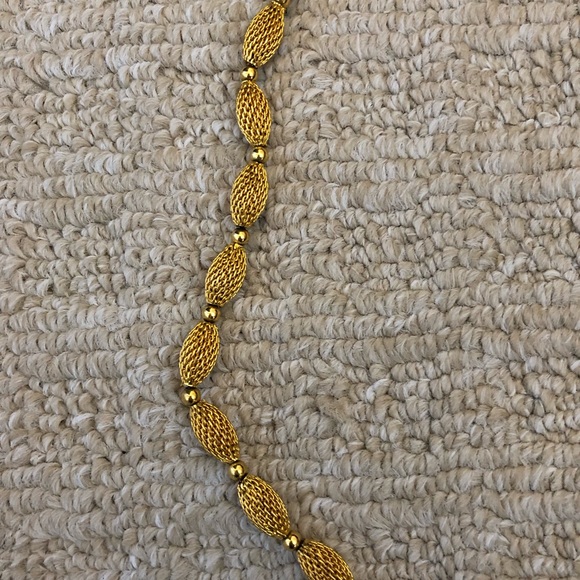Biagi | Jewelry | Vintage Biagi Gold Mesh Bead Necklace | Poshmark